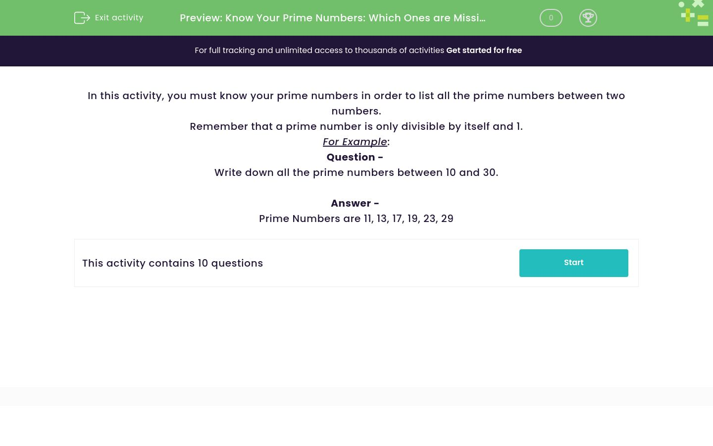 Know Your Prime Numbers Worksheet - EdPlace