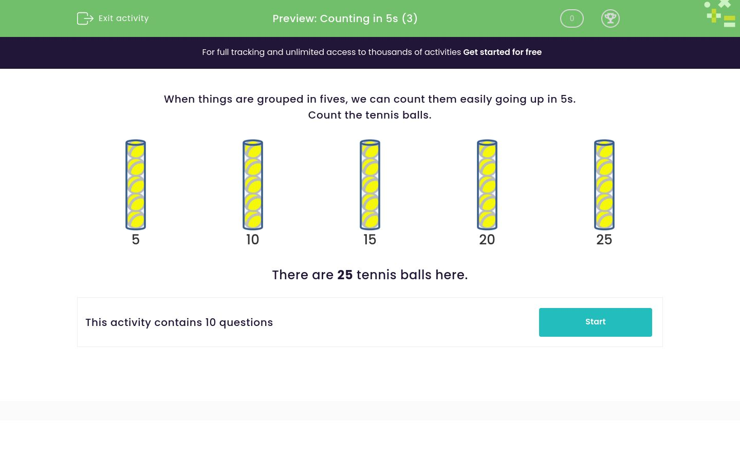 Practise Counting in 5s Worksheet - EdPlace