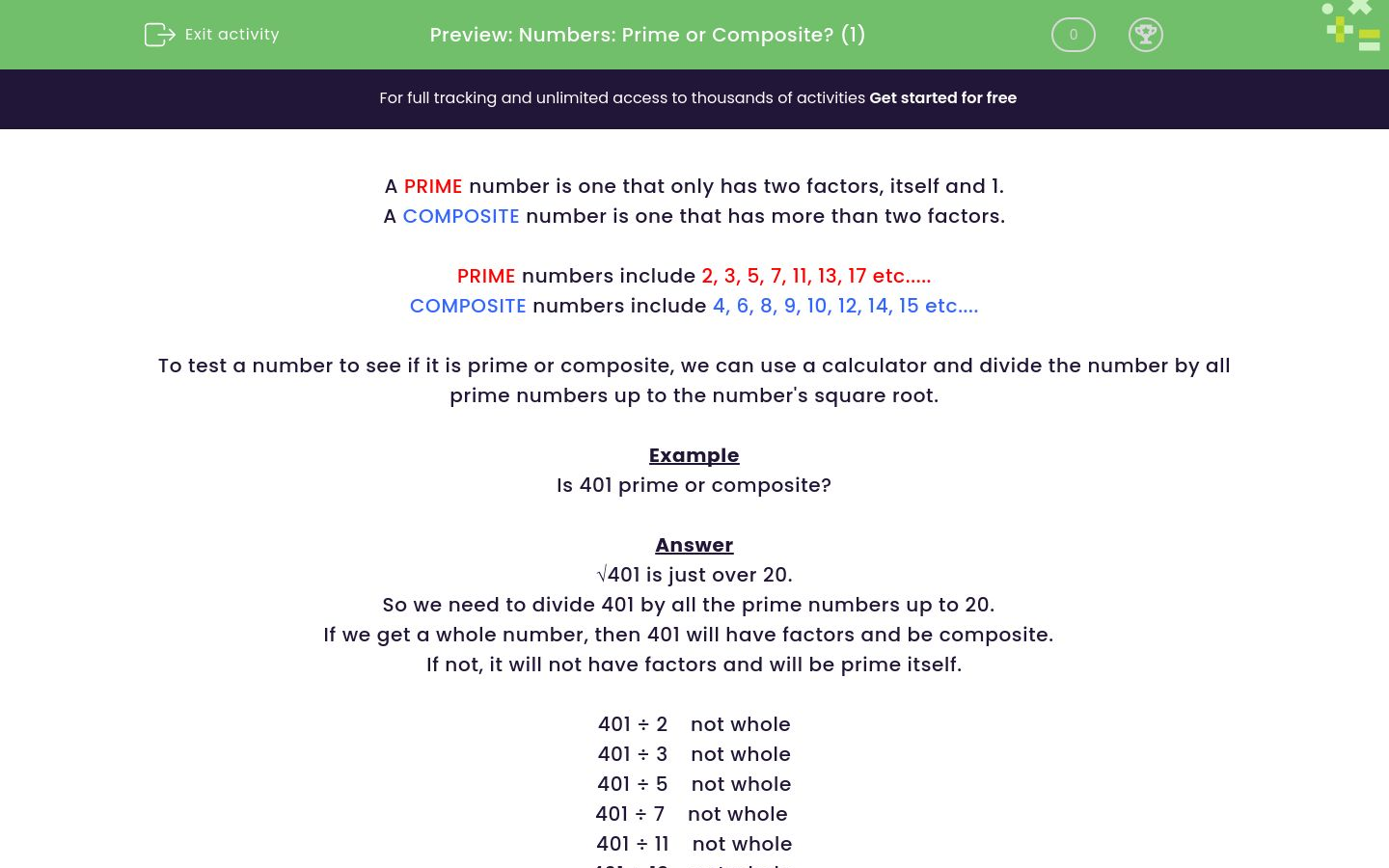 Use Divisibility Rules to Determine Whether or Not a Number is Prime ...