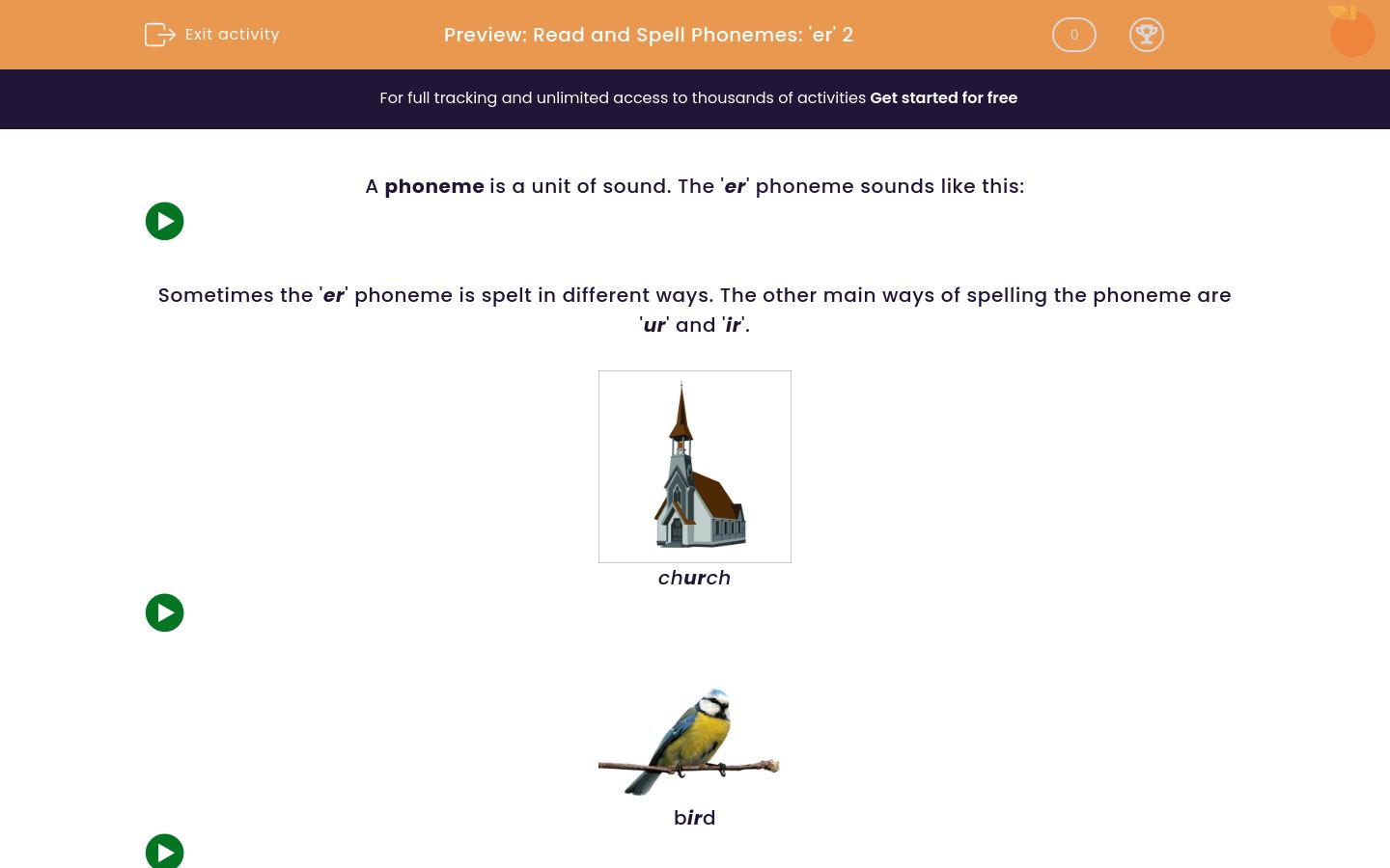 Know How to Read and Spell Phonemes: er Worksheet - EdPlace
