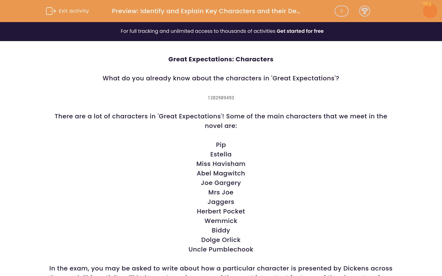 Identify and Explain Key Characters and their Development in 'Great ...