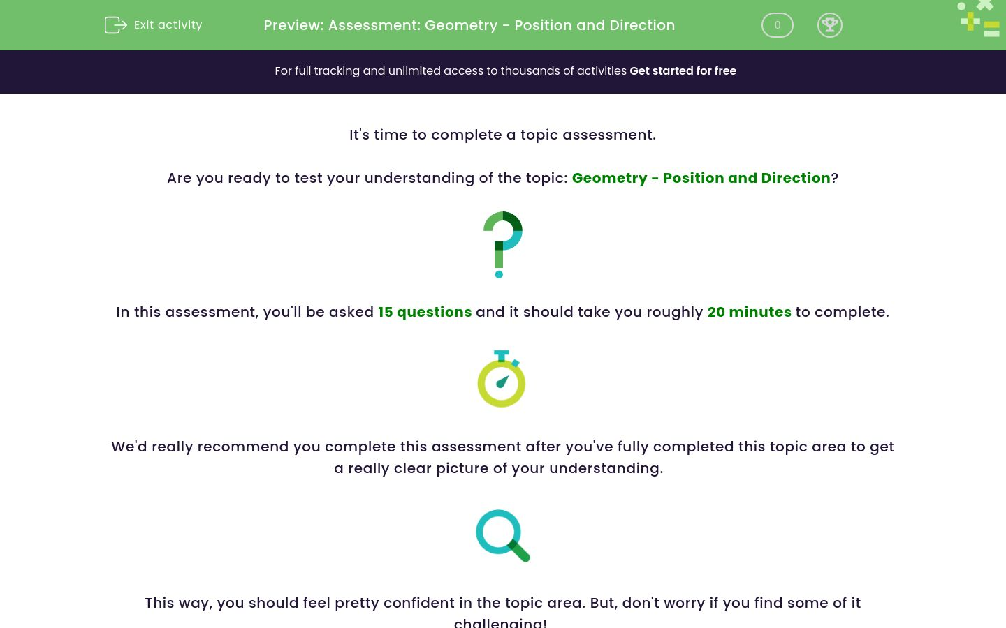 Assessment: Geometry - Position and Direction Worksheet - EdPlace