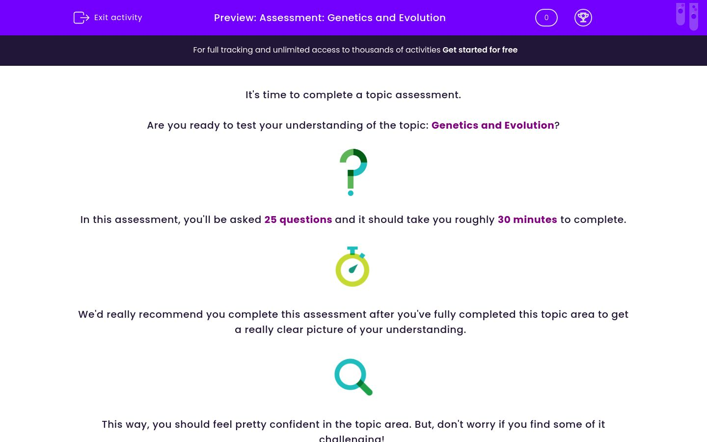 Assessment: Genetics and Evolution Worksheet - EdPlace