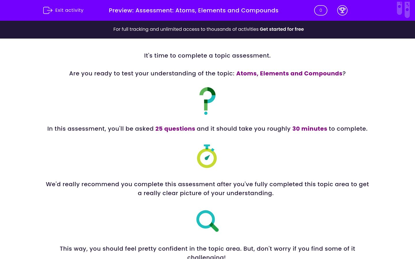 Assessment: Atoms, Elements and Compounds Worksheet - EdPlace