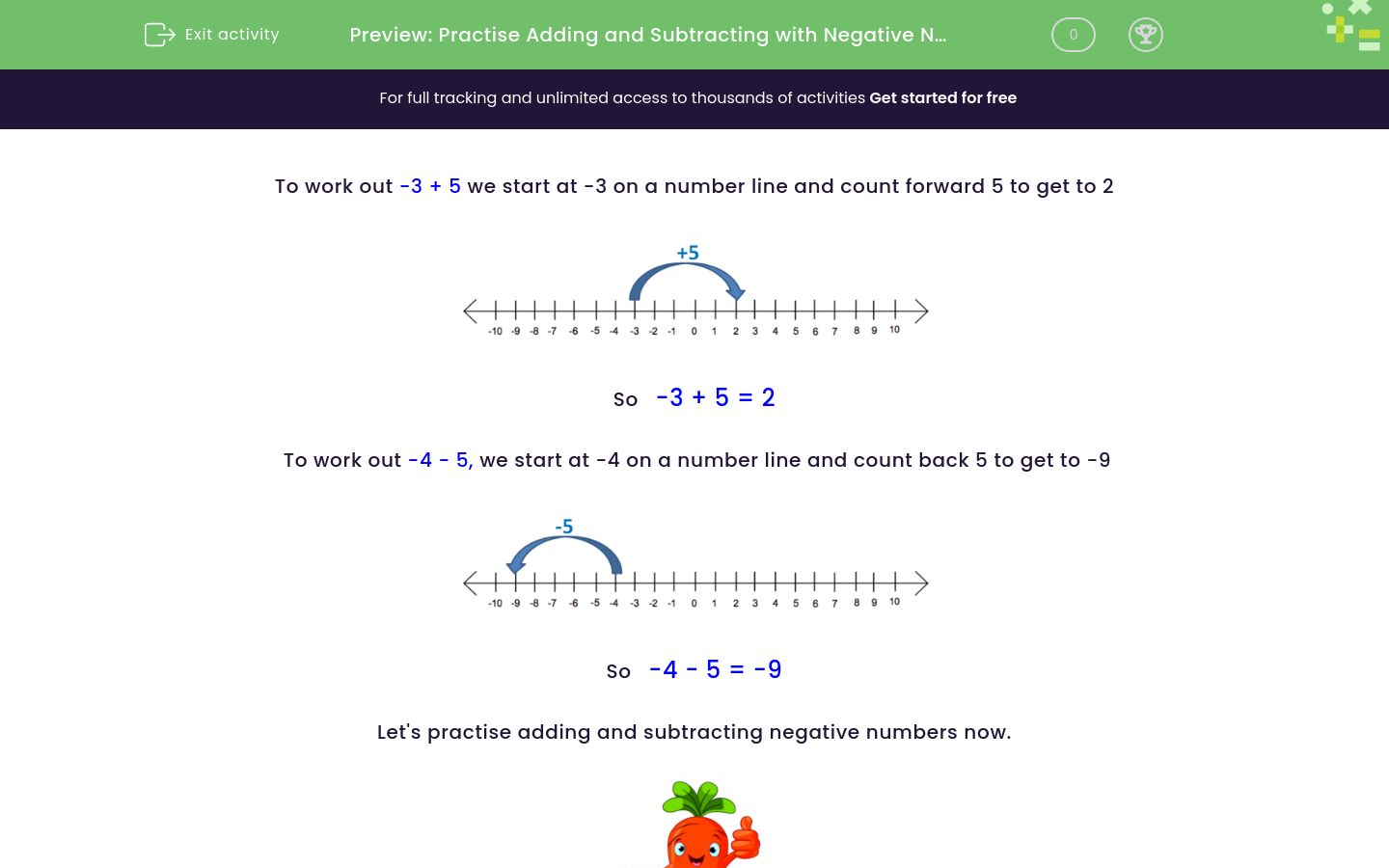 Practise Adding and Subtracting with Negative Numbers Worksheet - EdPlace