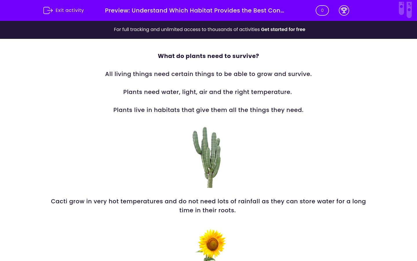Understand Which Habitat Provides the Best Conditions for Different ...