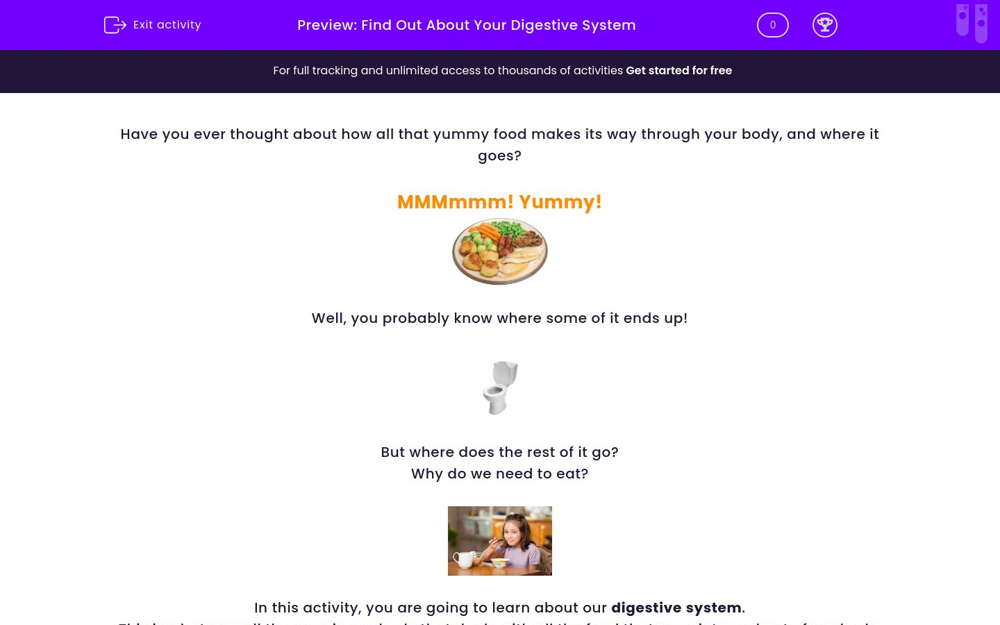 Find Out About Your Digestive System Worksheet - EdPlace