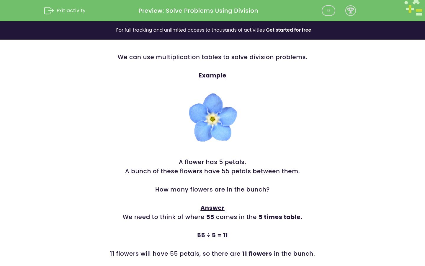 Solve Problems Using Division Worksheet - EdPlace