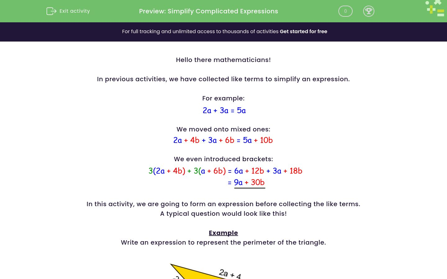 Simplify Complicated Expressions Worksheet - EdPlace