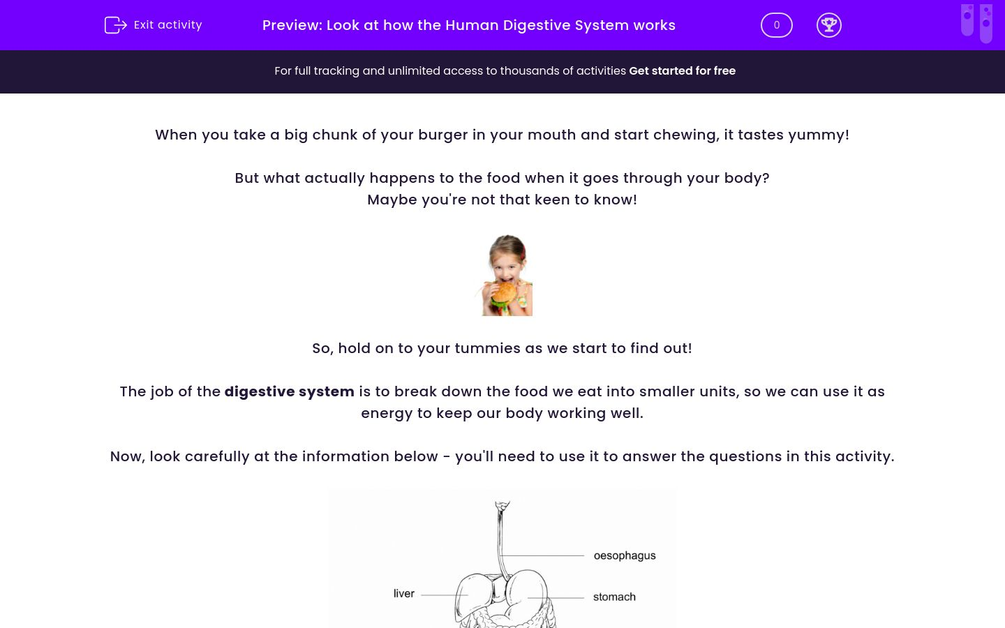 Look at how the Human Digestive System works Worksheet - EdPlace
