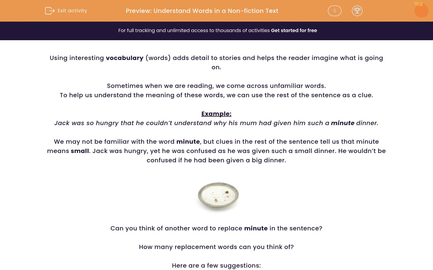 Understand Words in a Non-fiction Text Worksheet - EdPlace