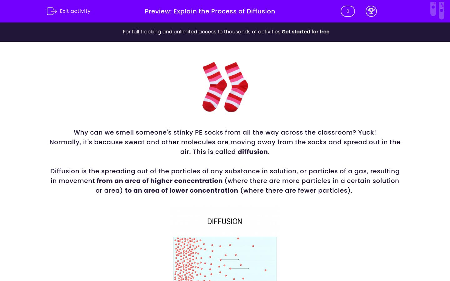 Explain the Process of Diffusion Worksheet - EdPlace