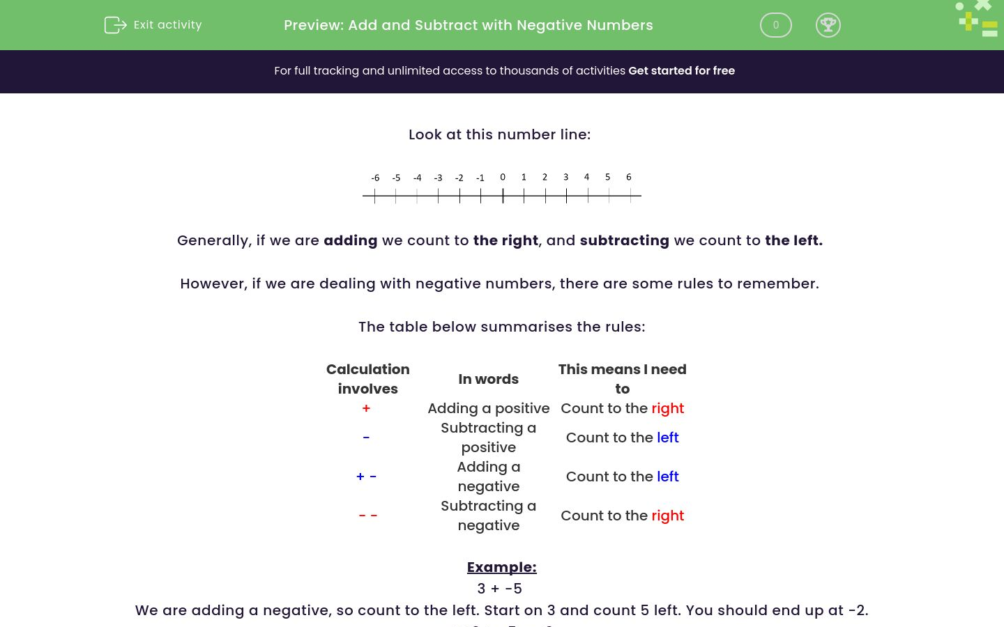 Add and Subtract with Negative Numbers Worksheet - EdPlace
