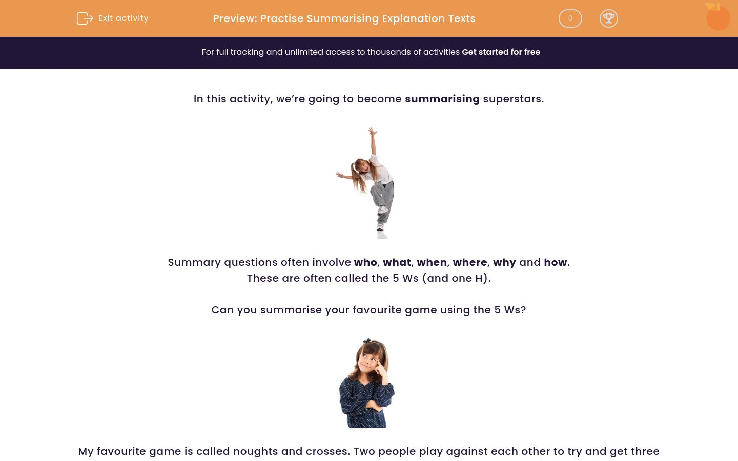 Practise Summarising Explanation Texts Worksheet - EdPlace