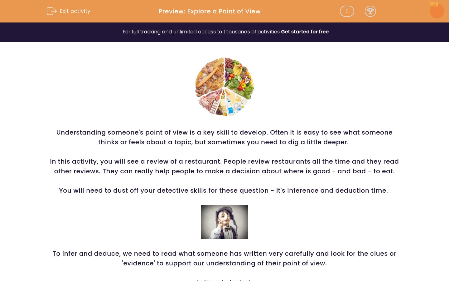 Explore a Point of View Worksheet - EdPlace