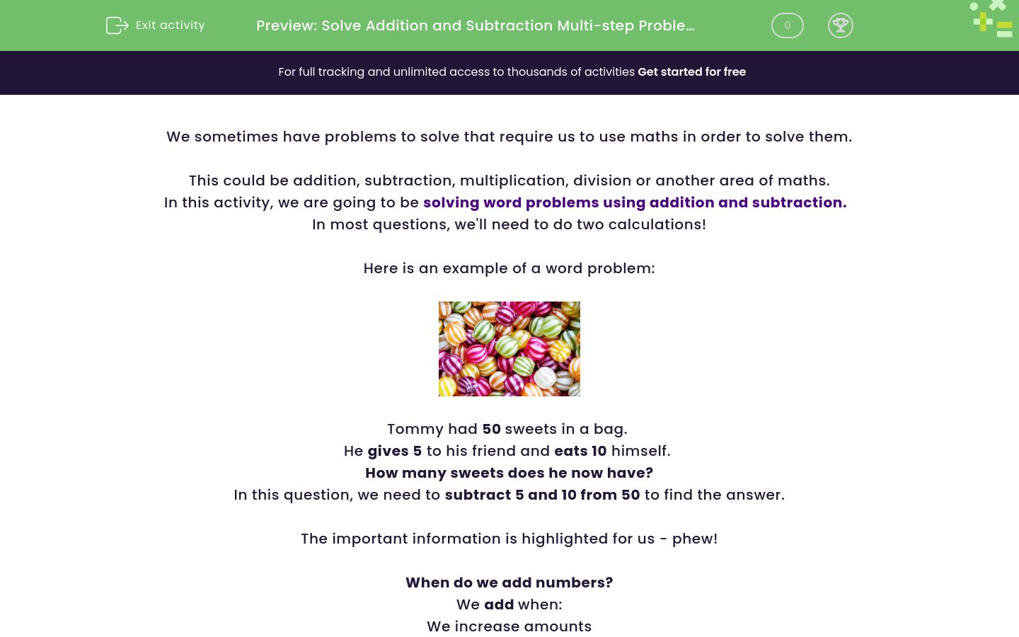 Solve Addition and Subtraction Multi-step Problems Worksheet - EdPlace