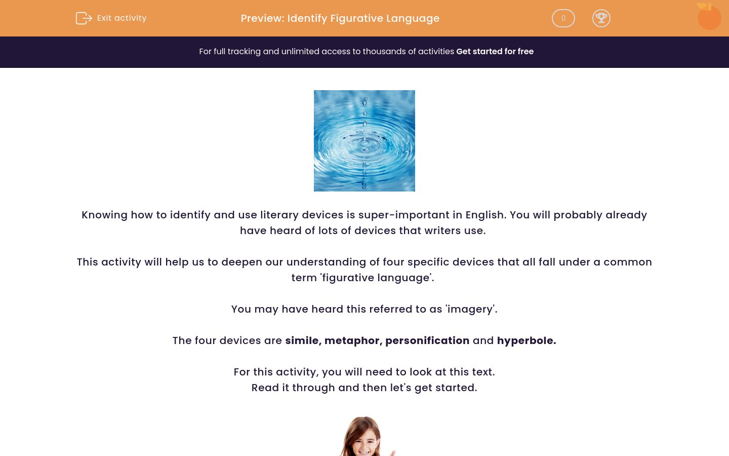 Identify Figurative Language Worksheet - EdPlace