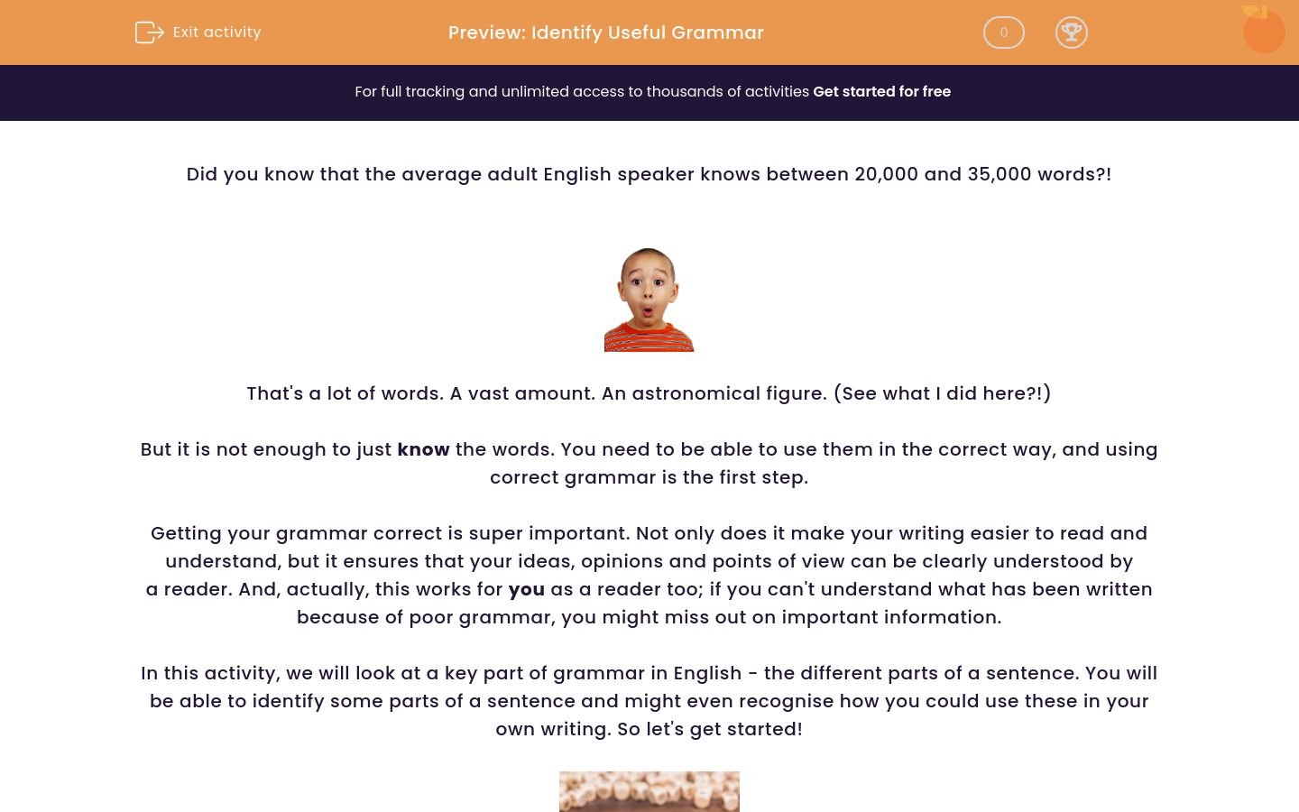 Identify Useful Grammar Worksheet - EdPlace