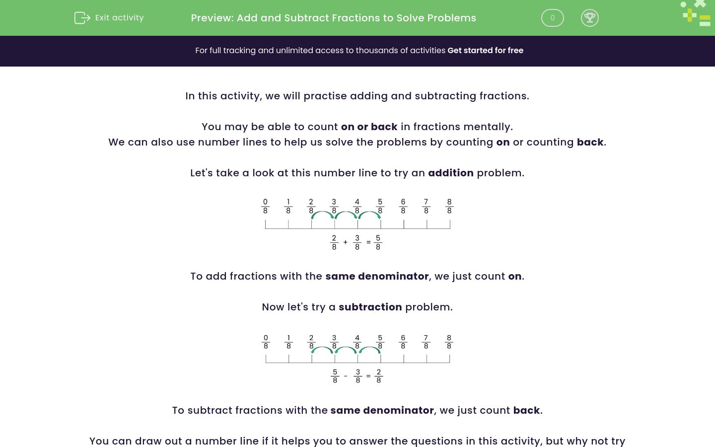 Add and Subtract Fractions to Solve Problems Worksheet - EdPlace