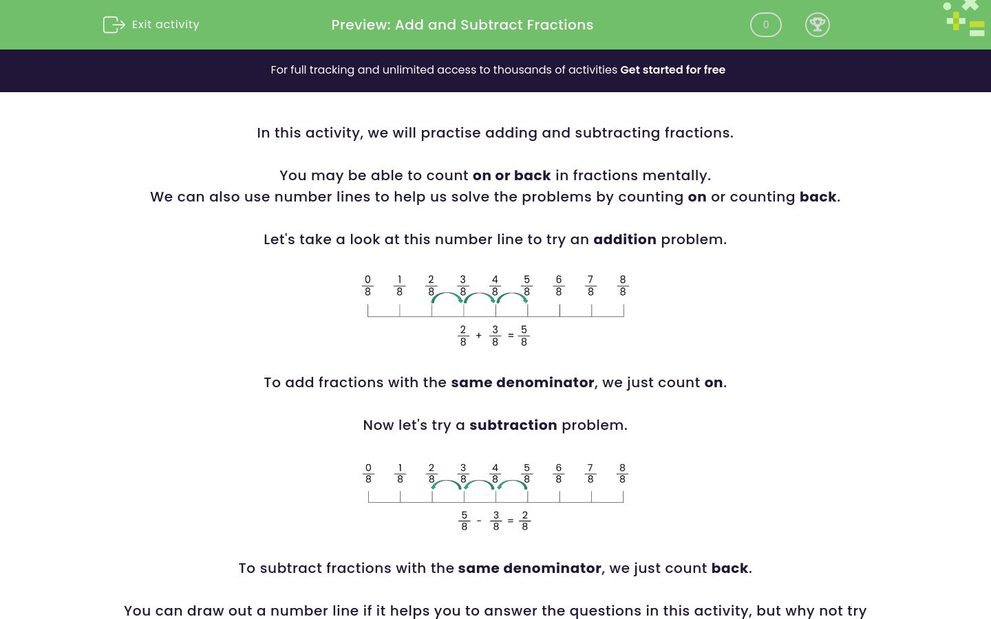 Add and Subtract Fractions Worksheet - EdPlace