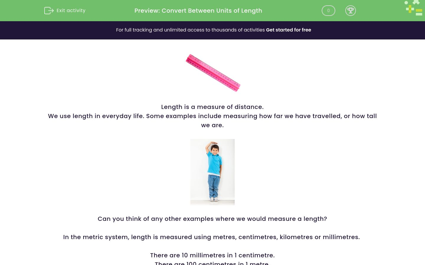 Convert Between Units of Length Worksheet - EdPlace