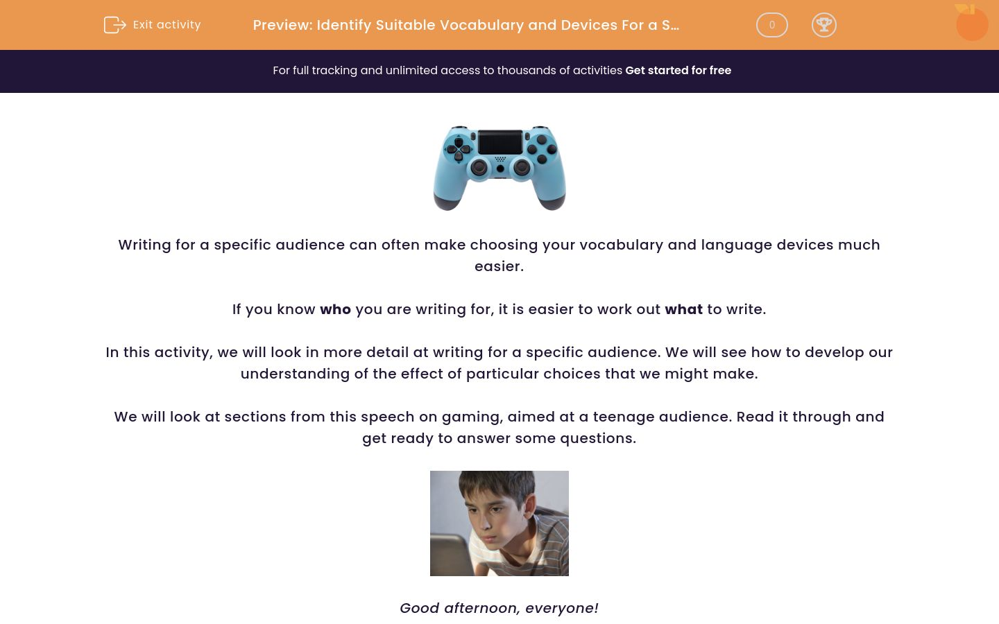 Practise Writing For Specific Audiences Worksheet - EdPlace