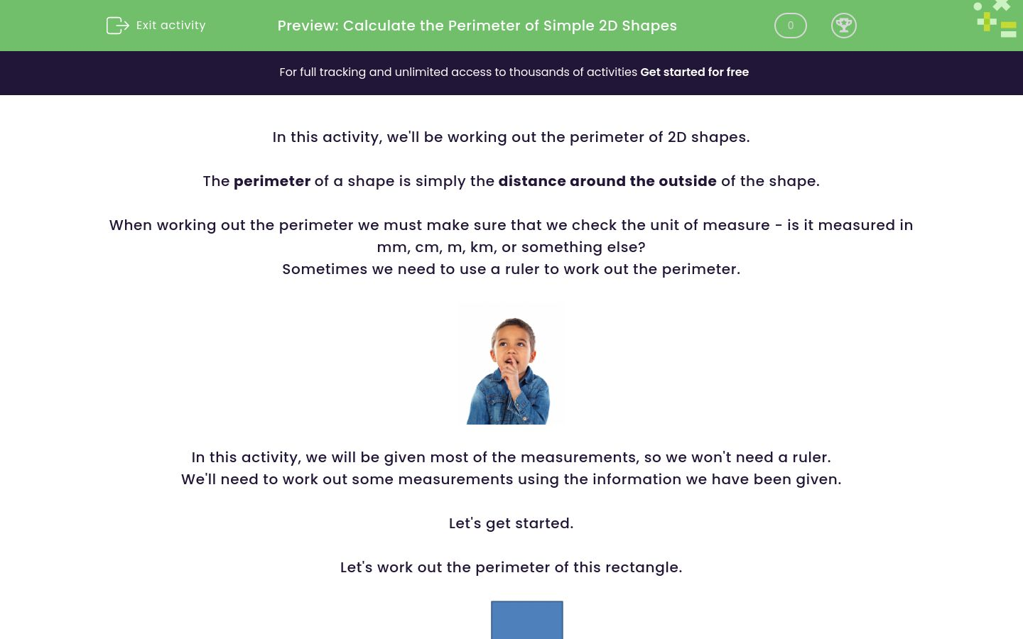 Calculate the Perimeter of Simple 2D Shapes Worksheet - EdPlace