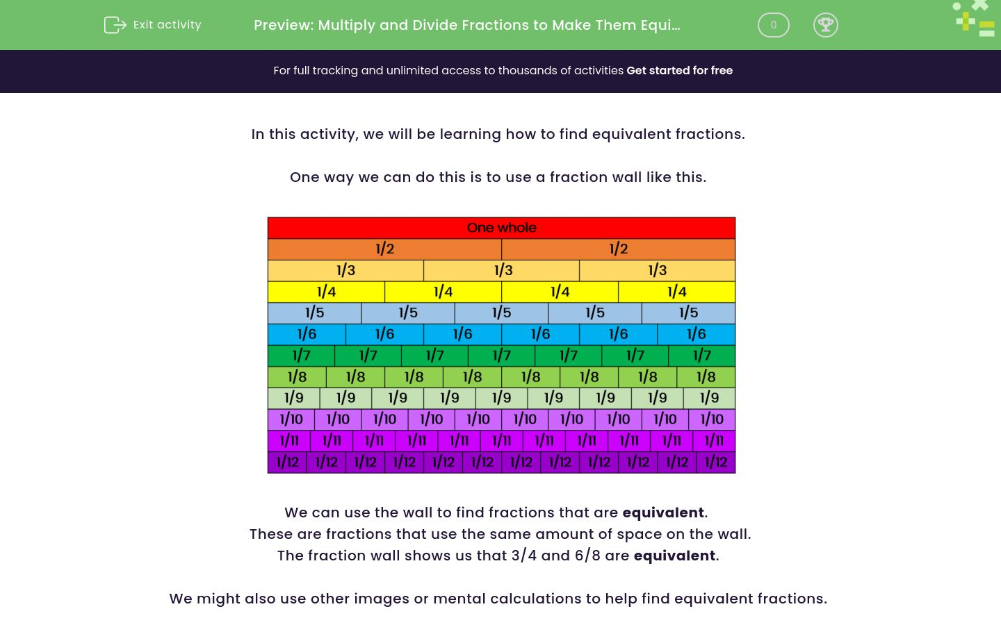 Multiply and Divide Fractions to Make Them Equivalent Worksheet - EdPlace