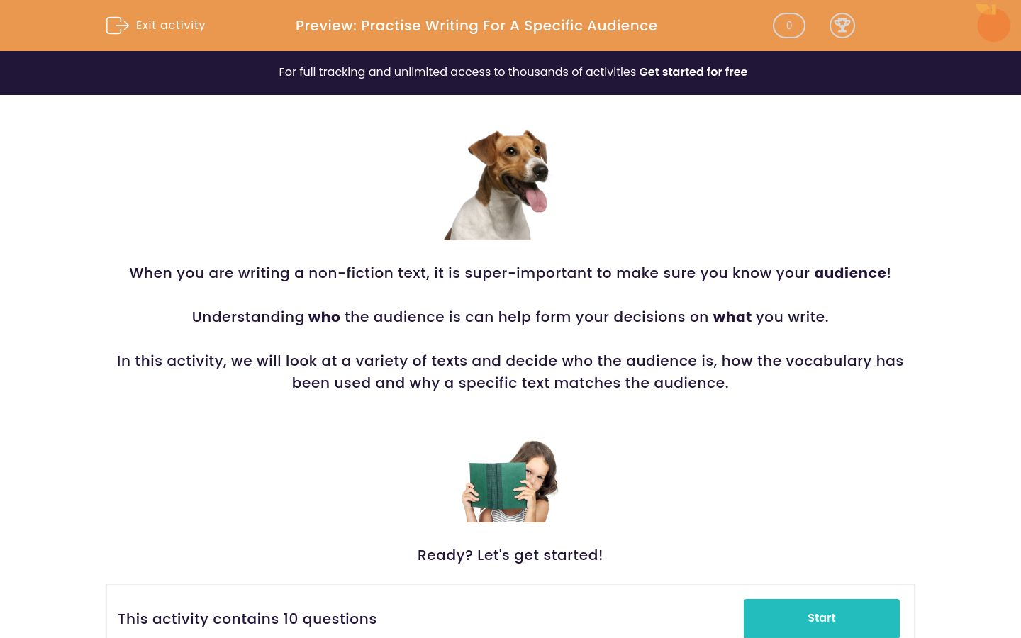 Practise Writing For A Specific Audience Worksheet - EdPlace
