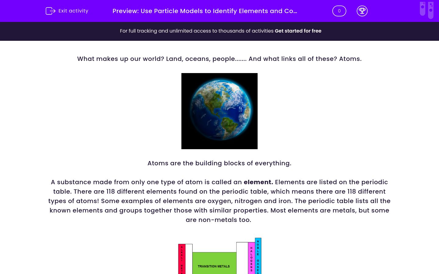 Use Particle Models to Identify Elements and Compounds Worksheet - EdPlace