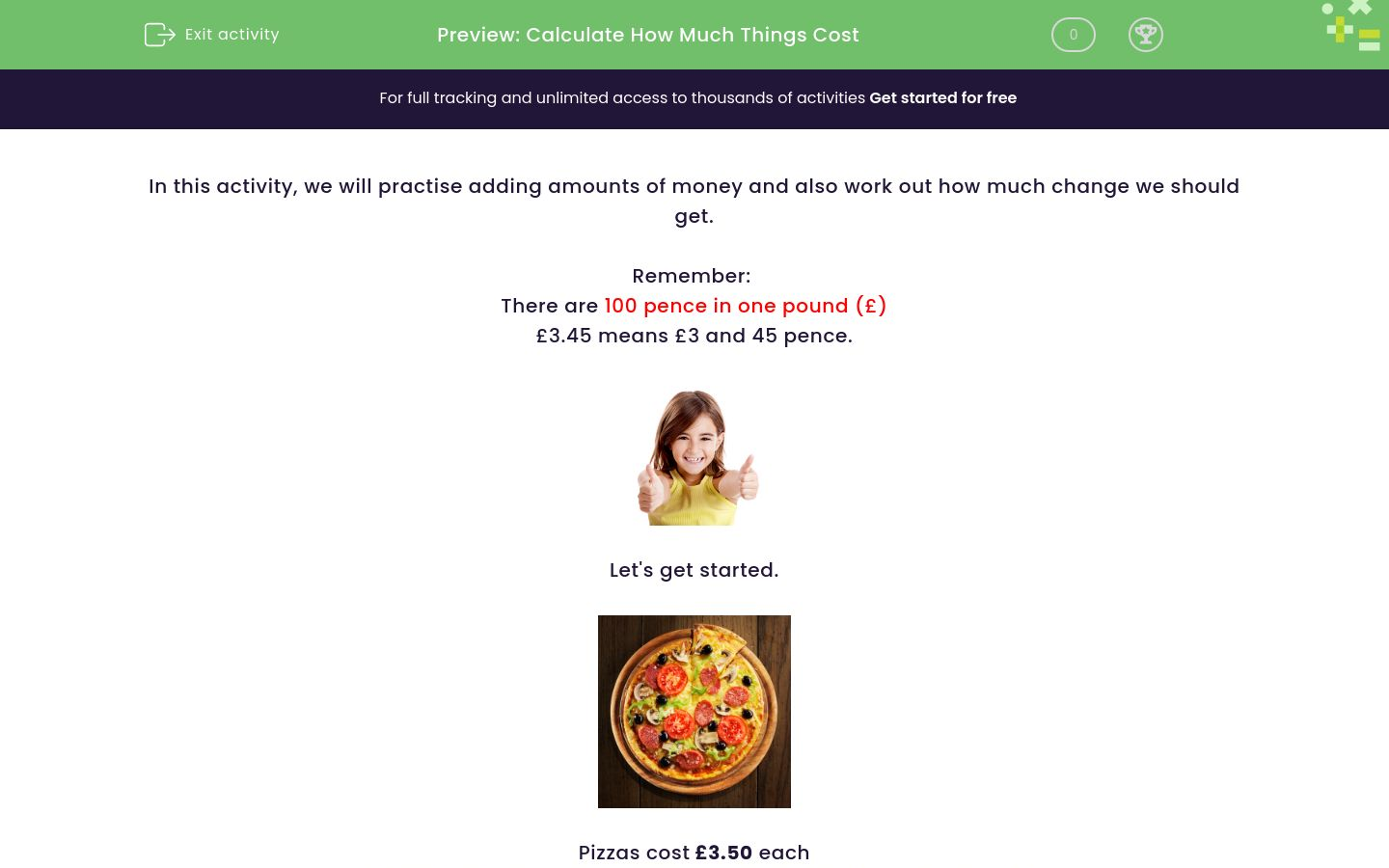 Calculate How Much Things Cost Worksheet - EdPlace