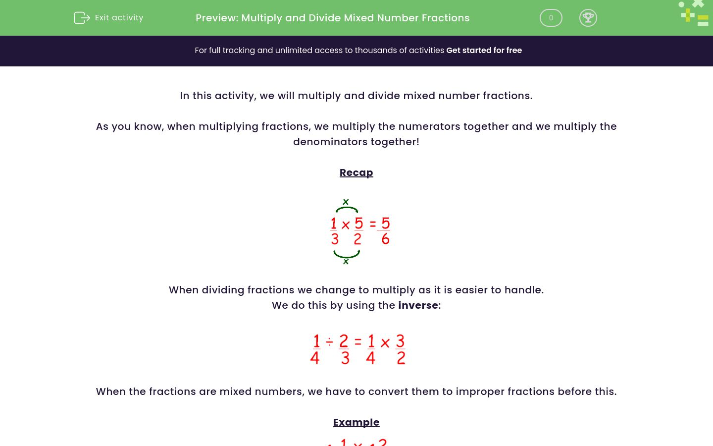 Multiply and Divide Mixed Number Fractions Worksheet - EdPlace