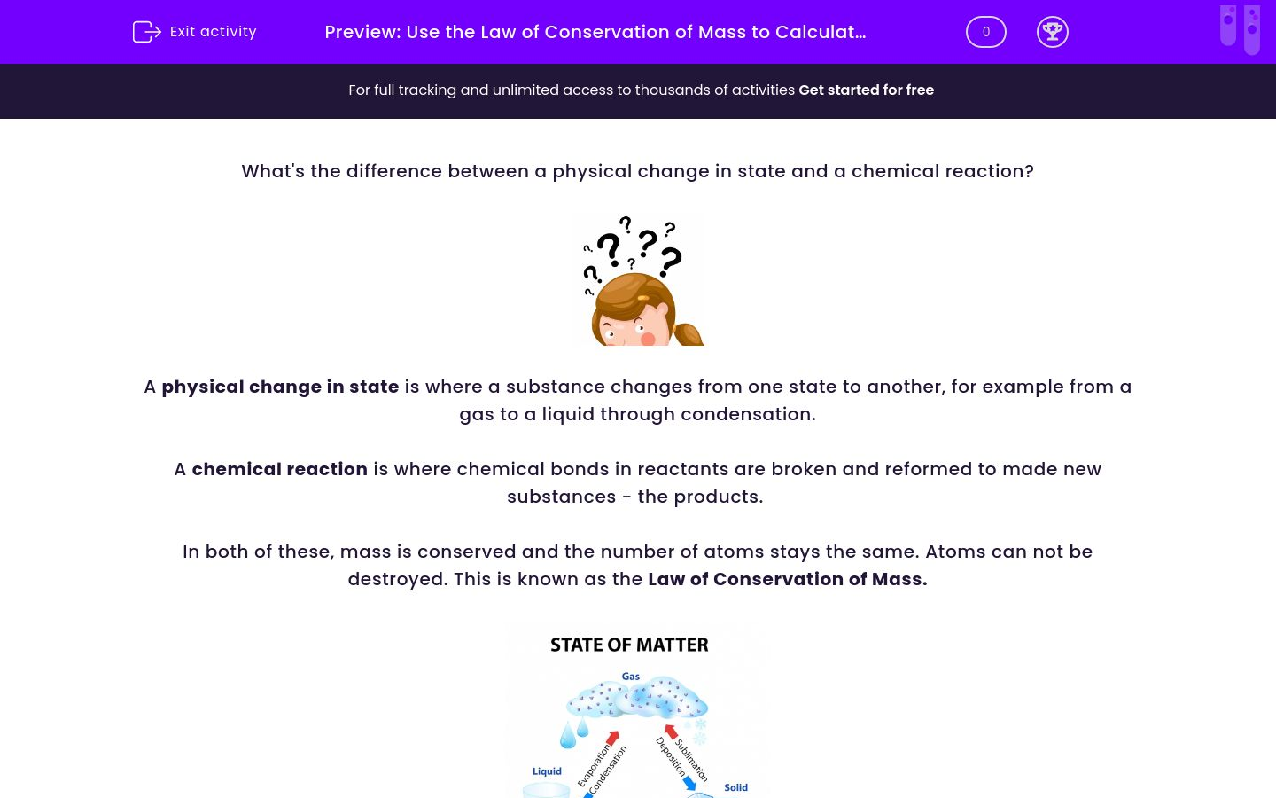 Use the Law of Conservation of Mass to Calculate Reactants and Products ...