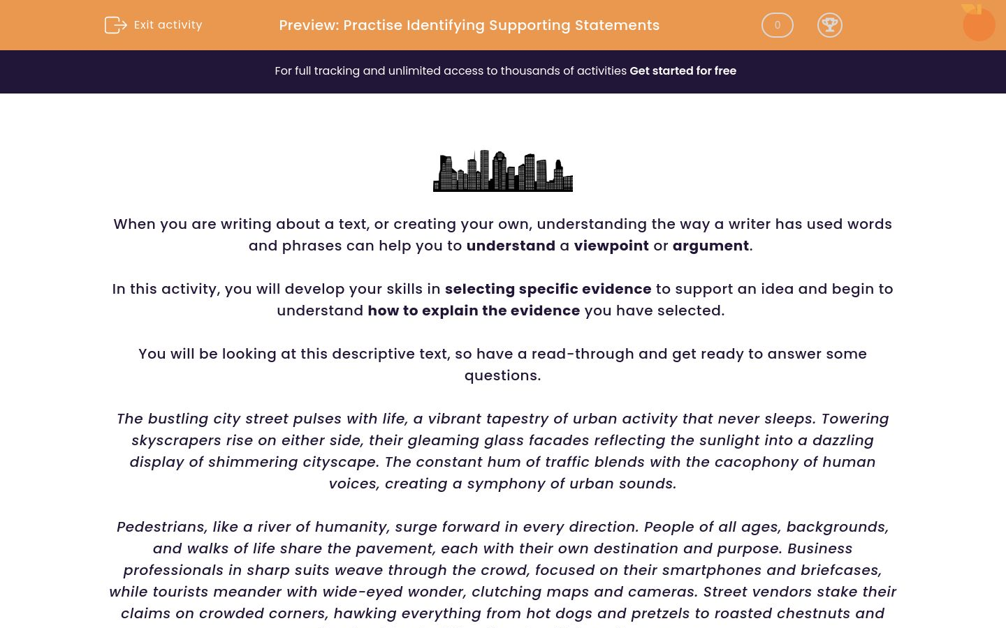 Practise Identifying Supporting Statements Worksheet - EdPlace