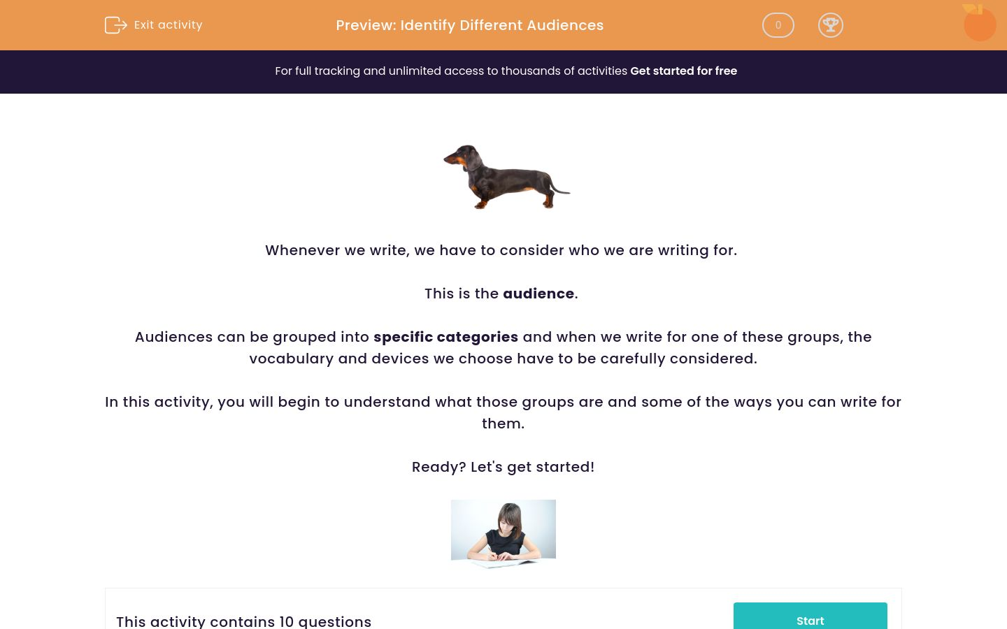 Identify Different Audiences Worksheet - EdPlace
