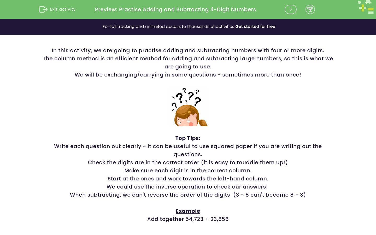 Practise Adding and Subtracting Four-Digit Numbers Worksheet - EdPlace
