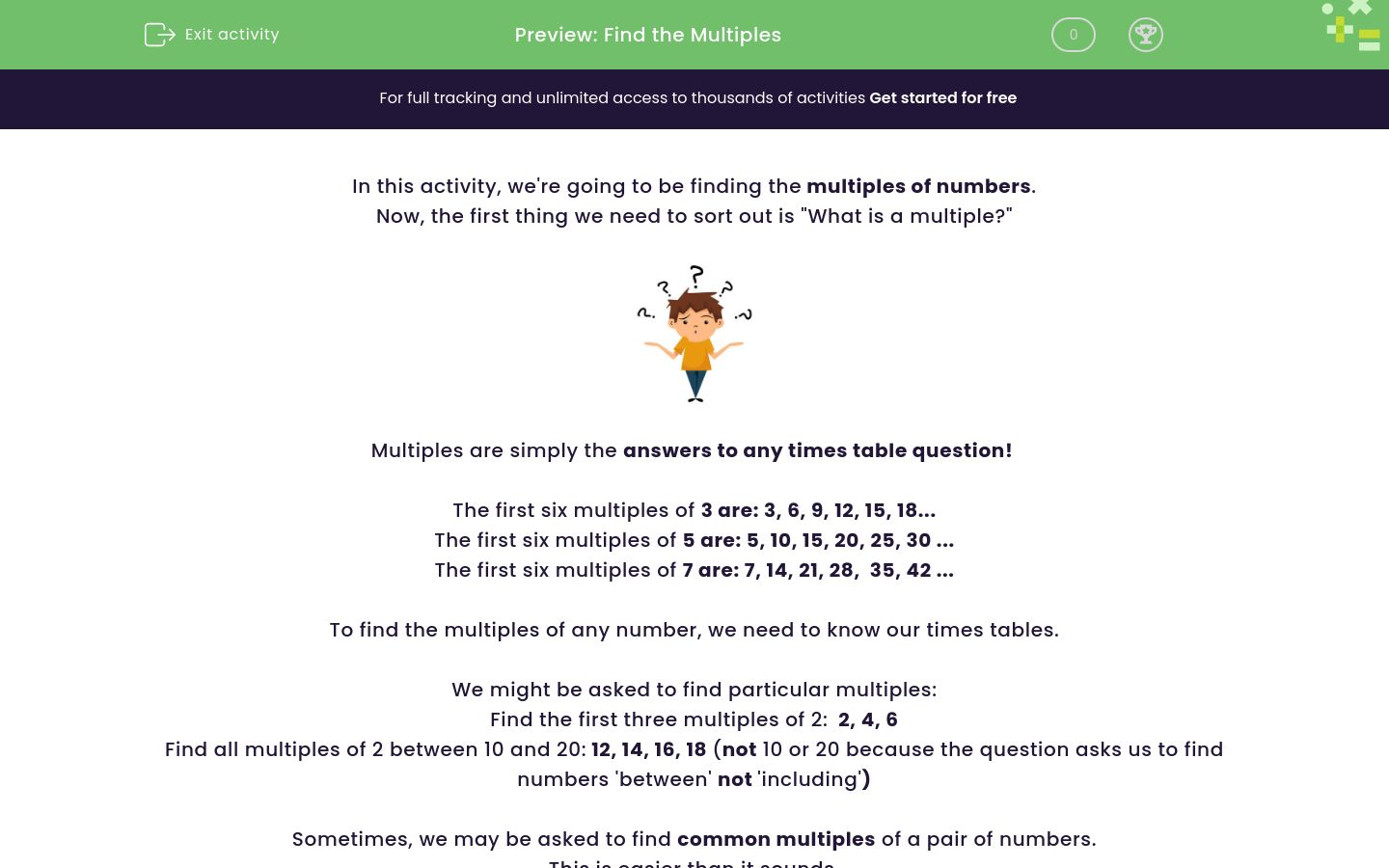 Find the Multiples Worksheet - EdPlace