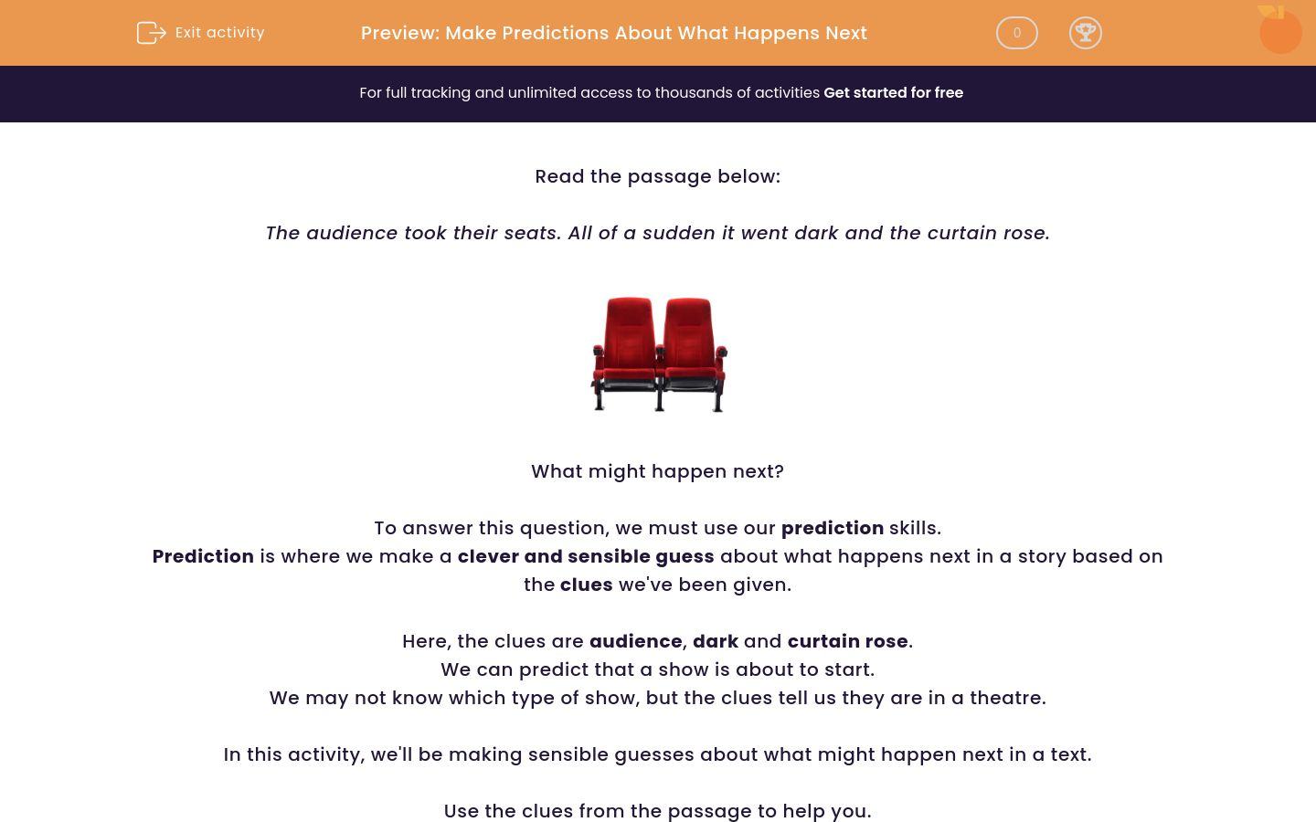 Make Predictions About What Happens Next Worksheet - EdPlace