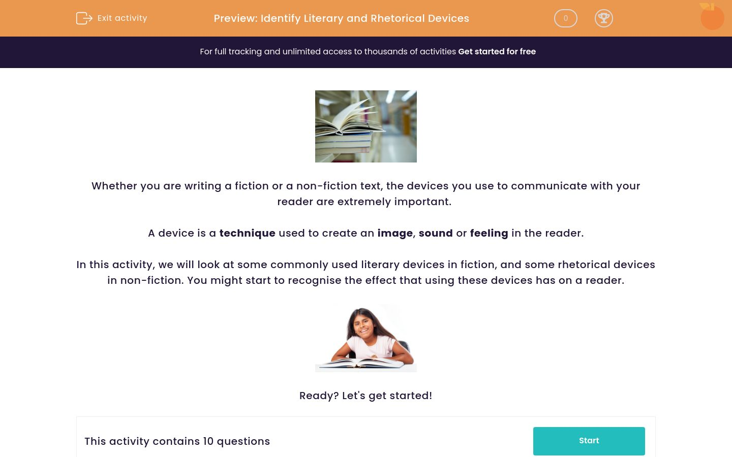 Identify Literary and Rhetorical Devices Worksheet - EdPlace