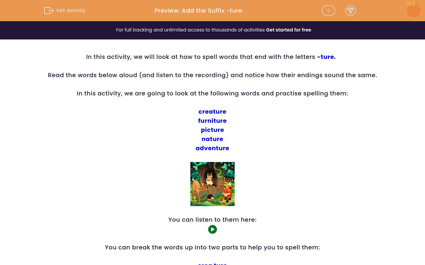 Add the Suffix -ture Worksheet - EdPlace