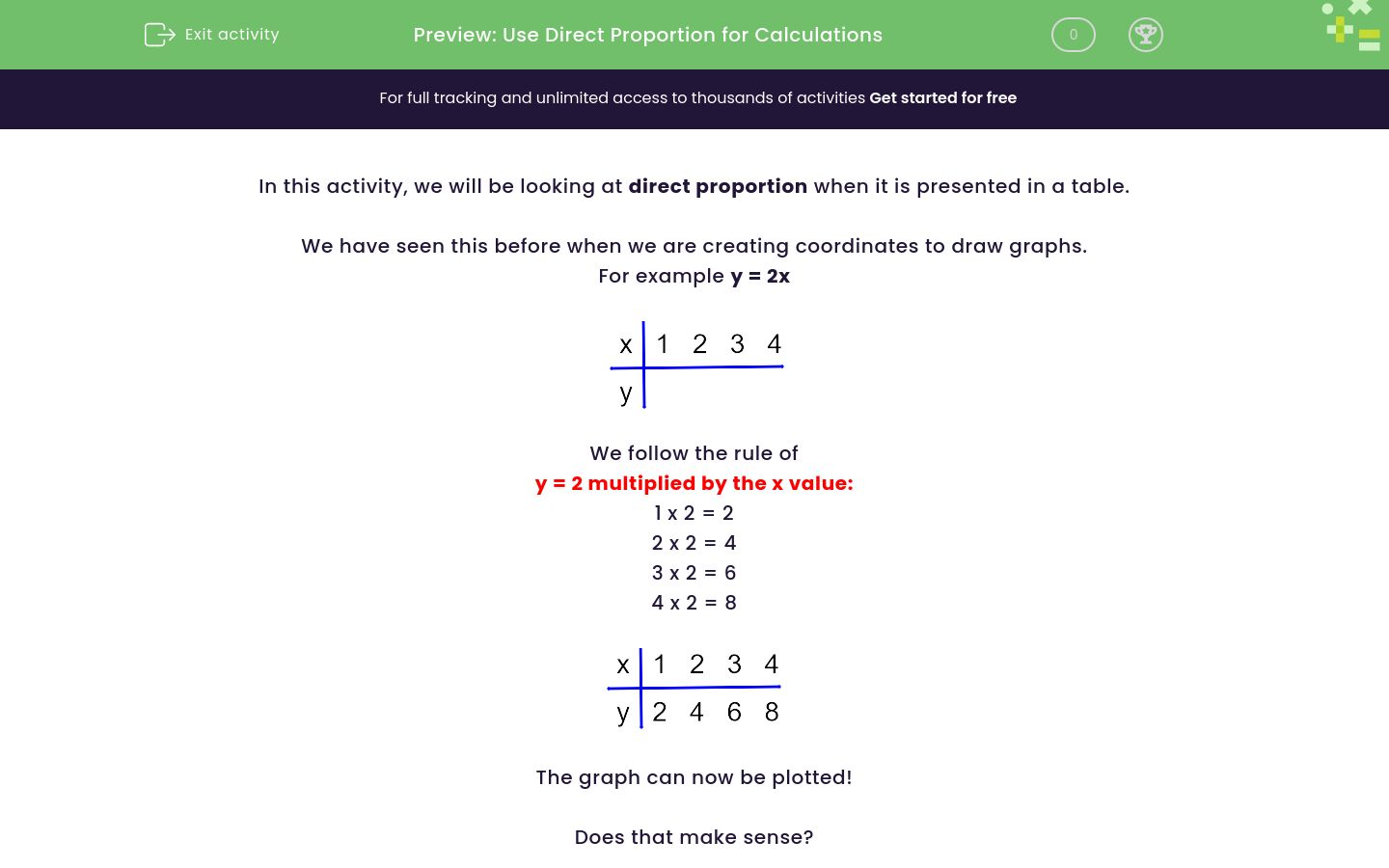 Use Direct Proportion for Calculations Worksheet - EdPlace