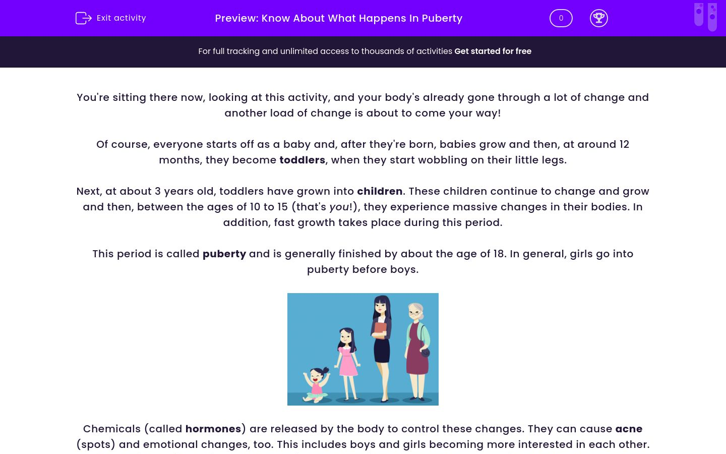 Know About What Happens In Puberty Worksheet - EdPlace