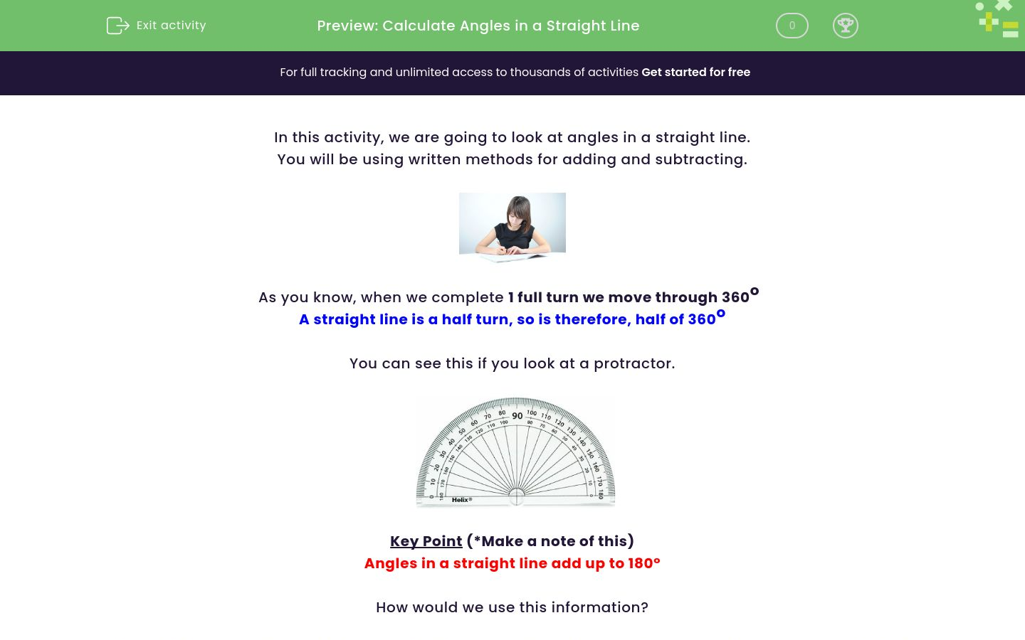 Calculate Angles on a Straight Line Worksheet - EdPlace