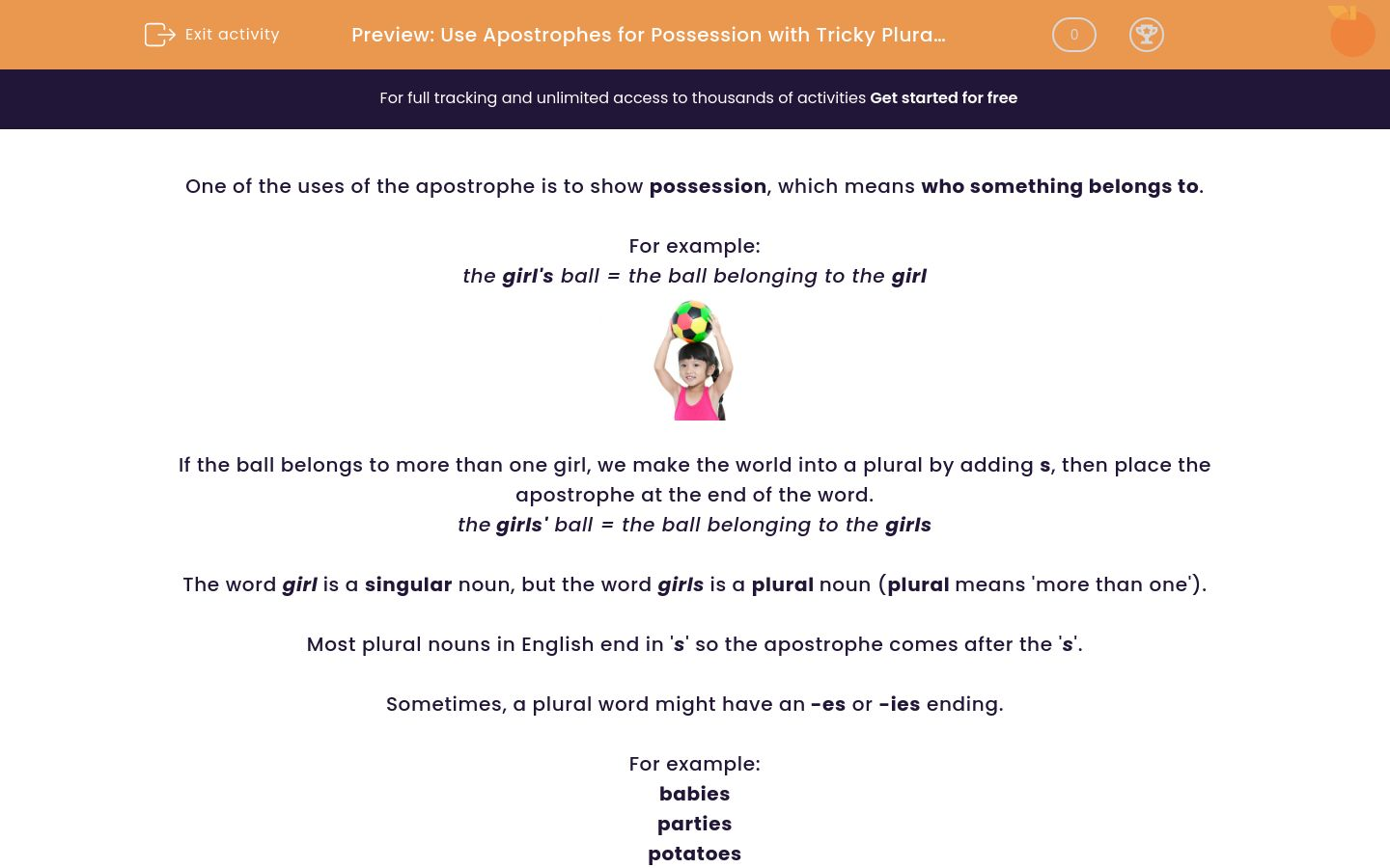 Use Apostrophes for Possession with Tricky Plural Words Worksheet - EdPlace