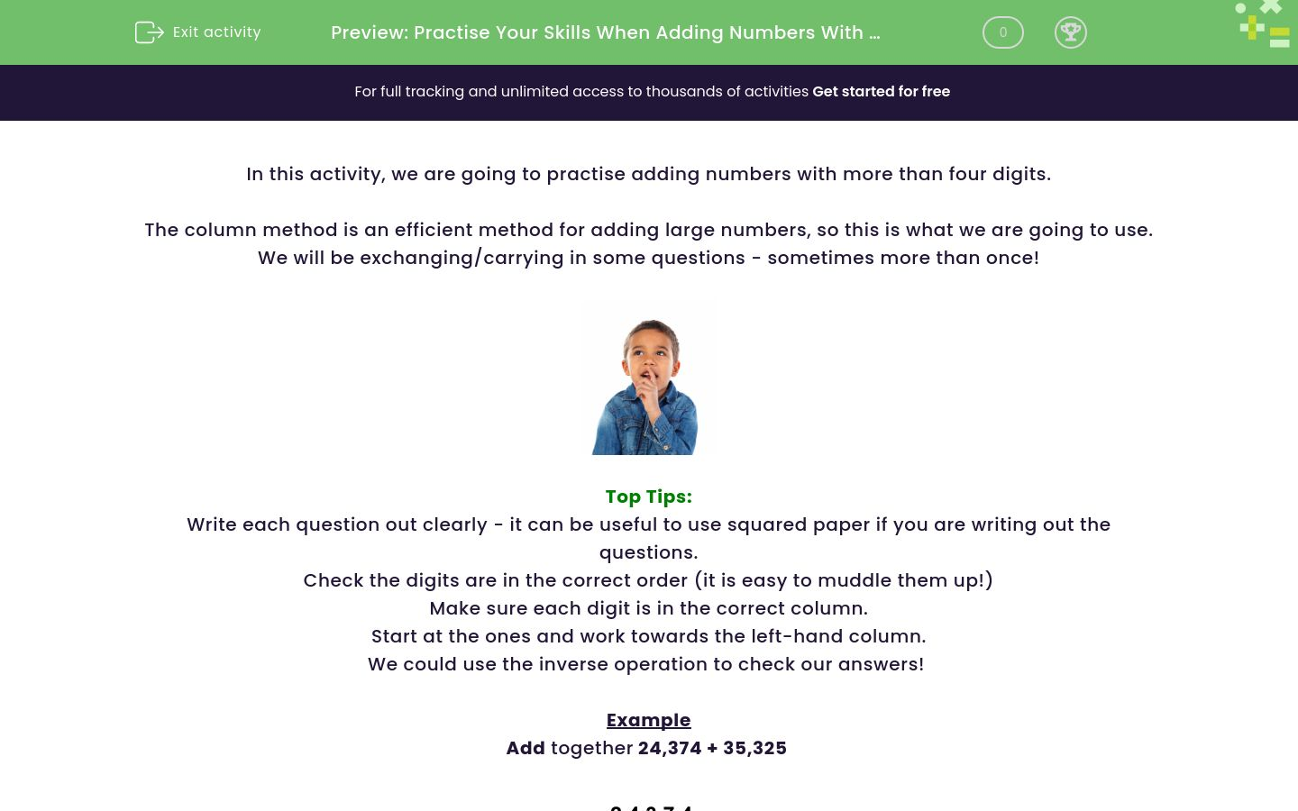 Practise Your Skills When Adding Numbers With More Than Four Digits ...