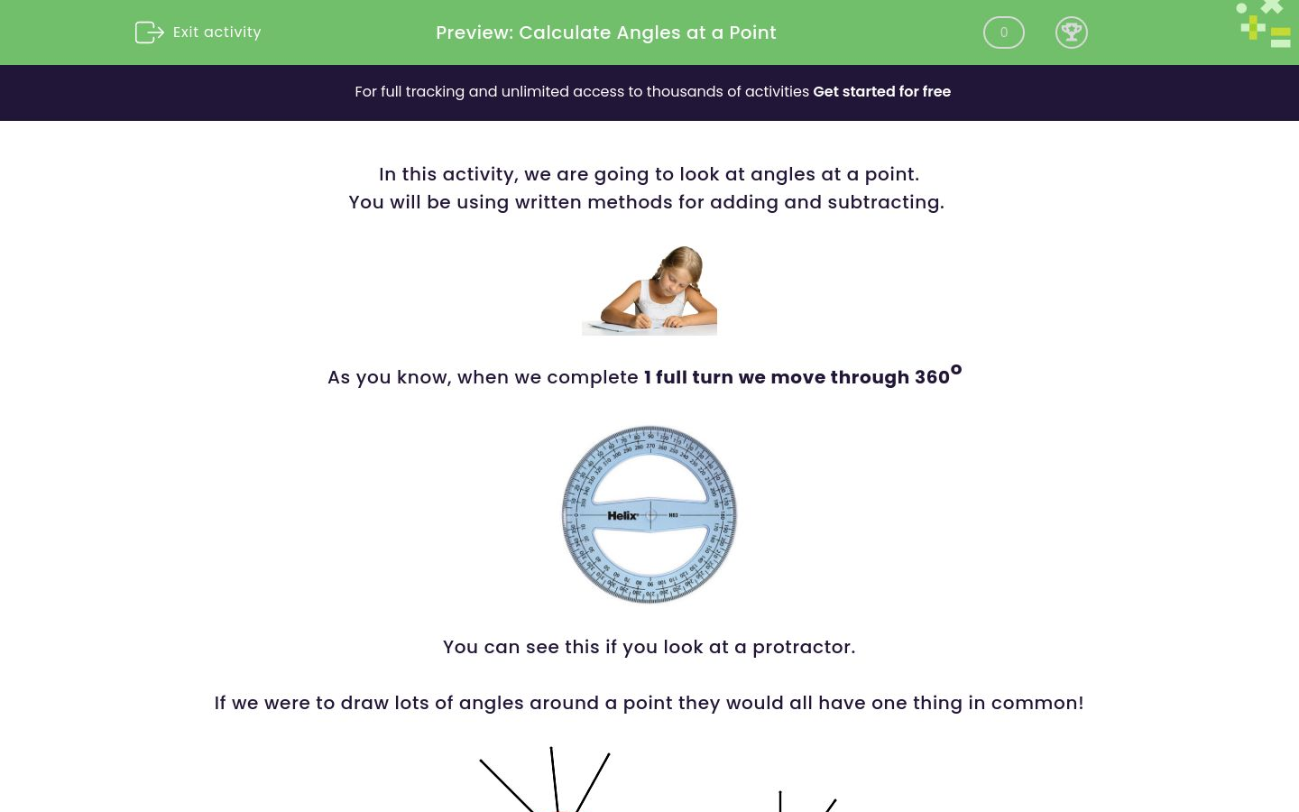 Calculate Angles at a Point Worksheet - EdPlace