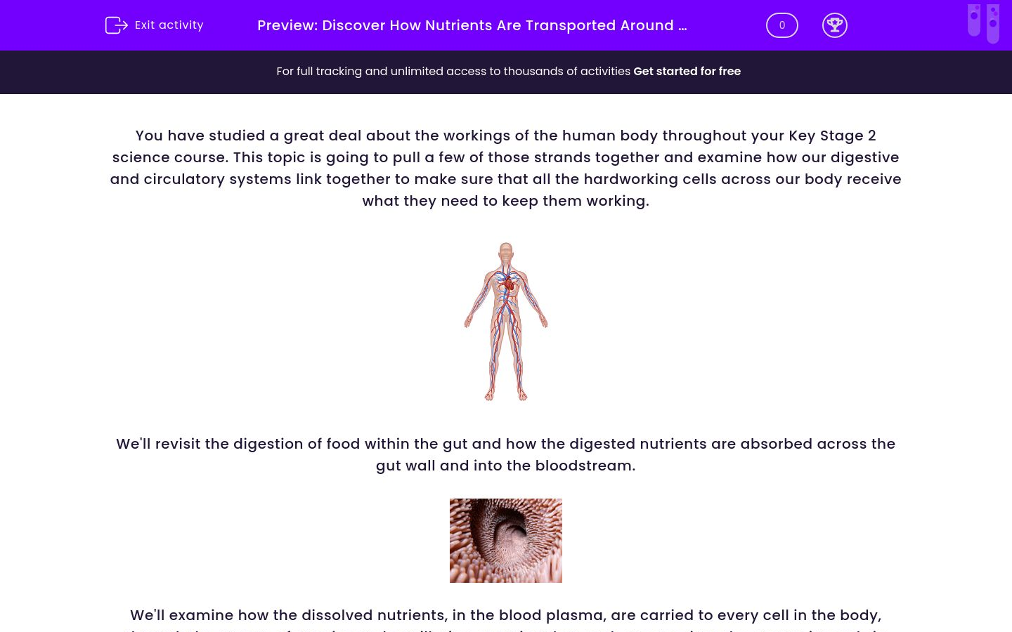 Discover How Nutrients Are Transported Around Our Body Worksheet - EdPlace