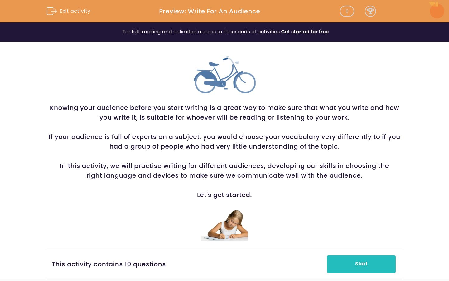 Write For An Audience Worksheet - EdPlace
