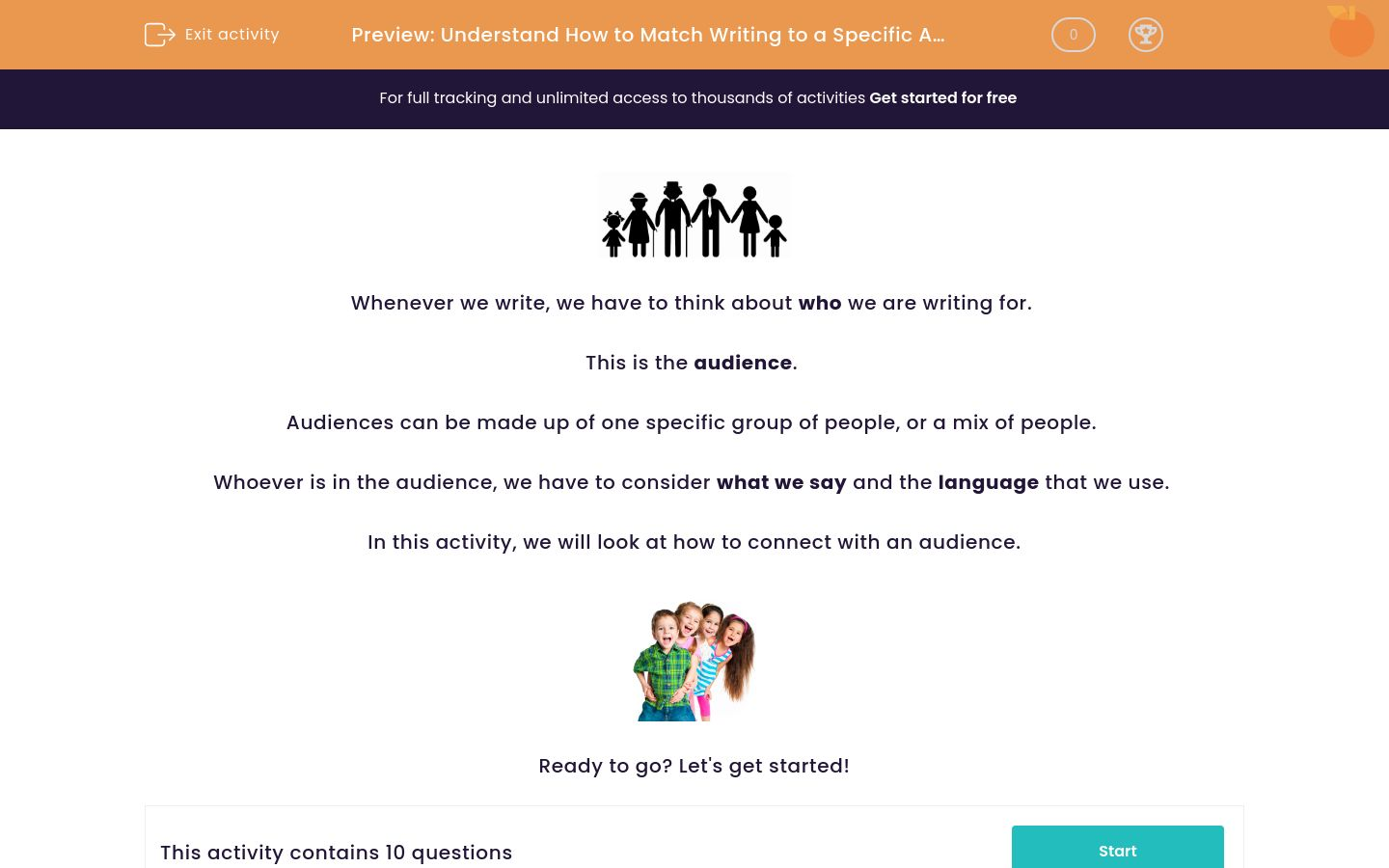 Understand How to Match Writing to a Specific Audience Worksheet - EdPlace