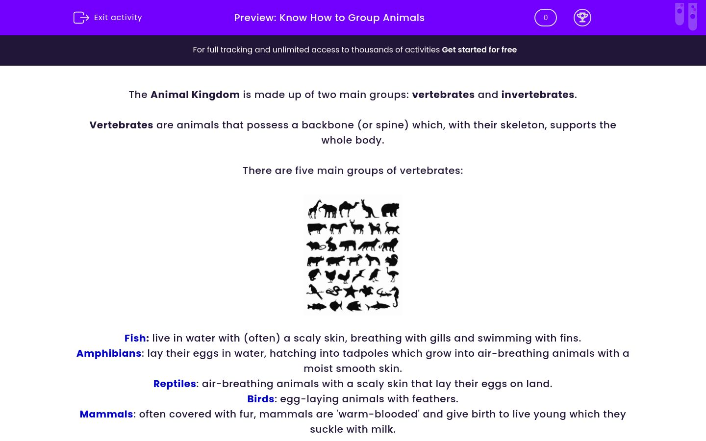 Know How to Group Animals Worksheet - EdPlace
